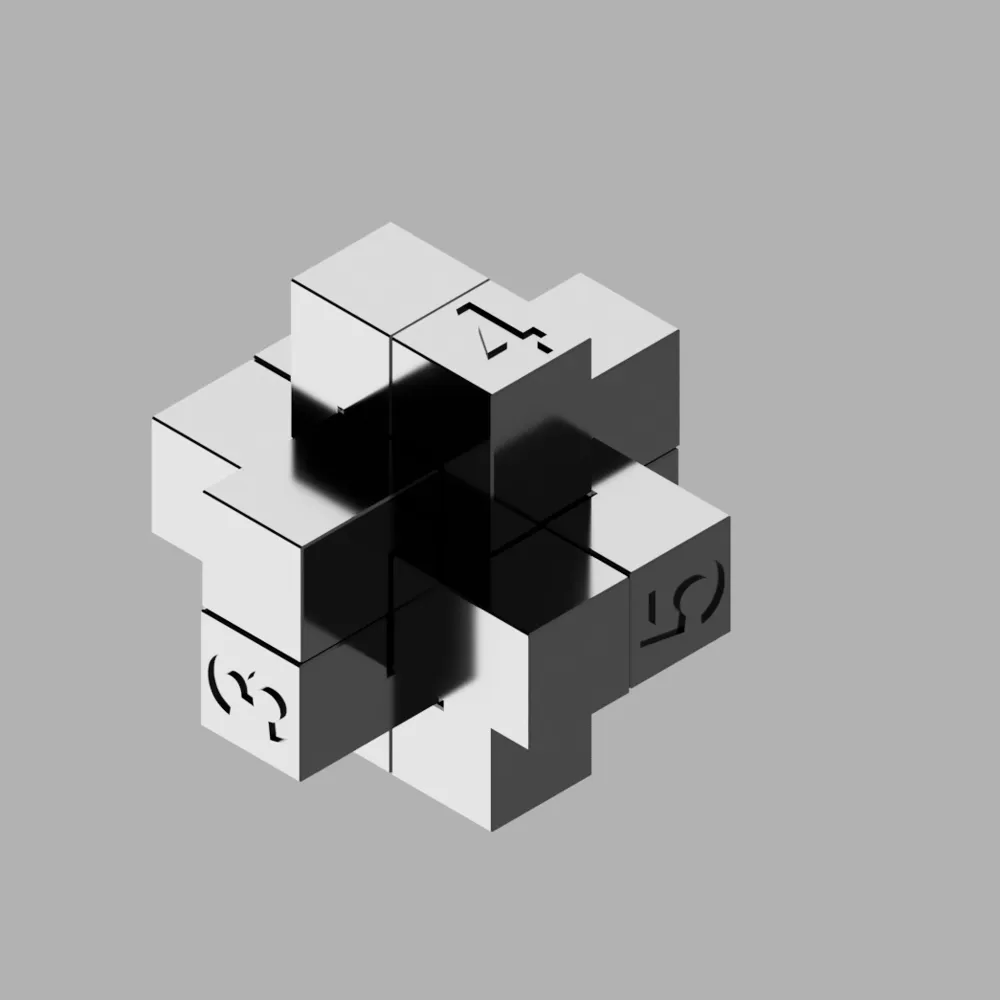 Burr 3D Cross Puzzle – Free 3D Printable Model by GlazGarage - MakerWorld
