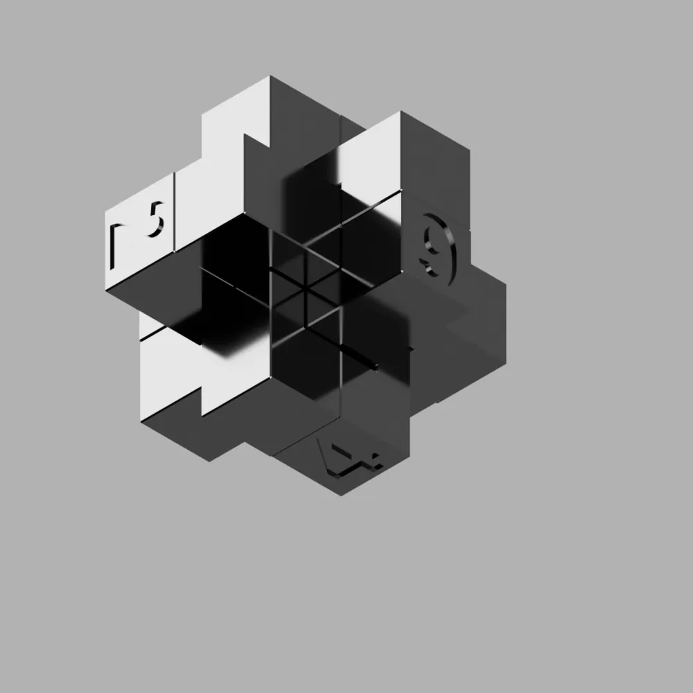 Burr 3D Cross Puzzle – Free 3D Printable Model by GlazGarage - MakerWorld