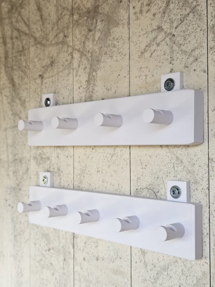 3D Printed Wall-Mounted Multi-Purpose Hangers - Free 3D Print Model ...