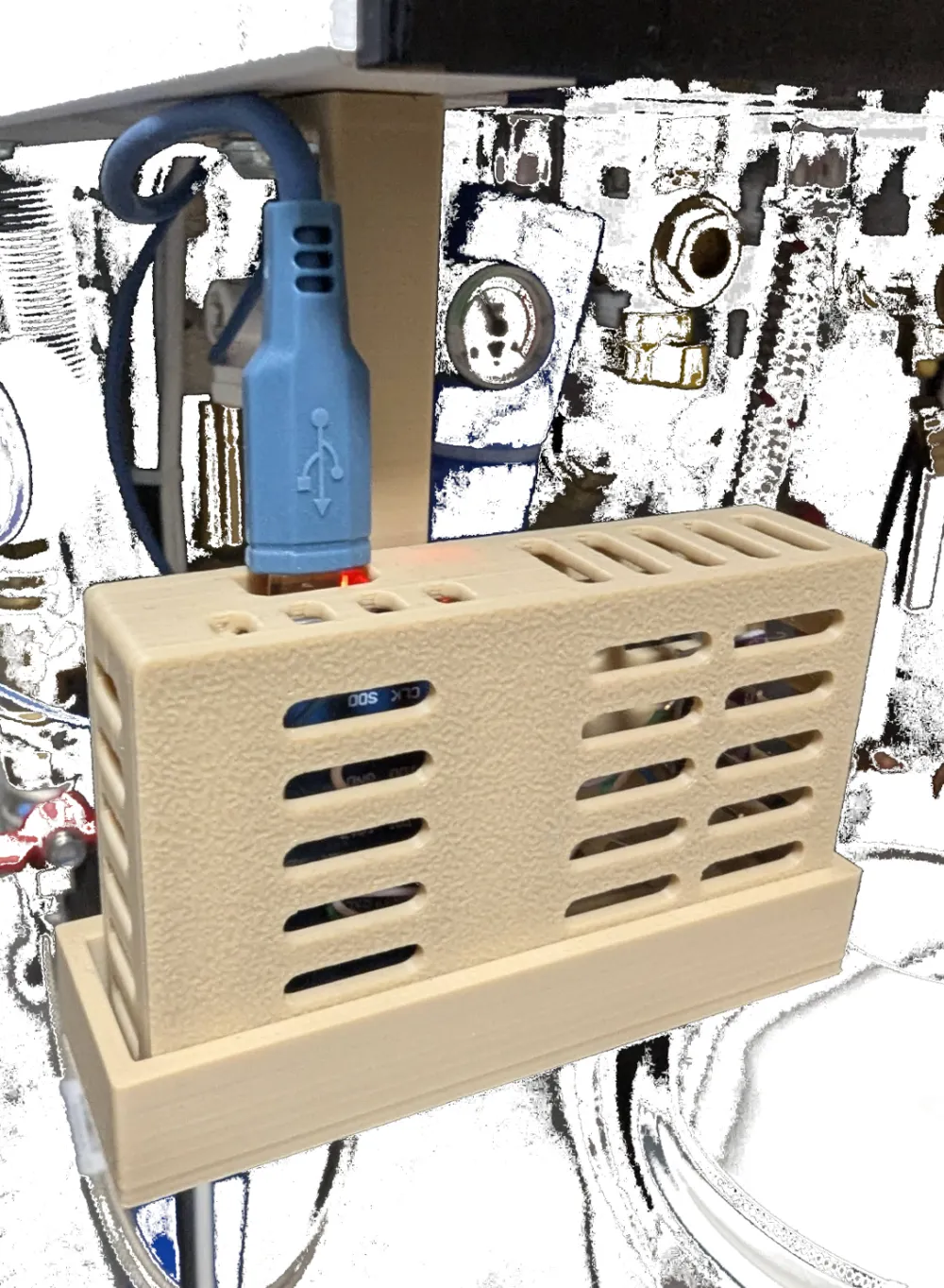 Wall mount for ESP mini D1 Case with sensor cage by Gburas - MakerWorld