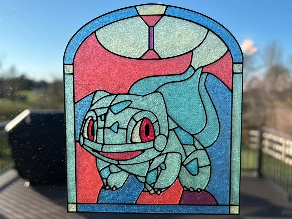 Bulbasaur Stained Glass by brimstone326 - MakerWorld