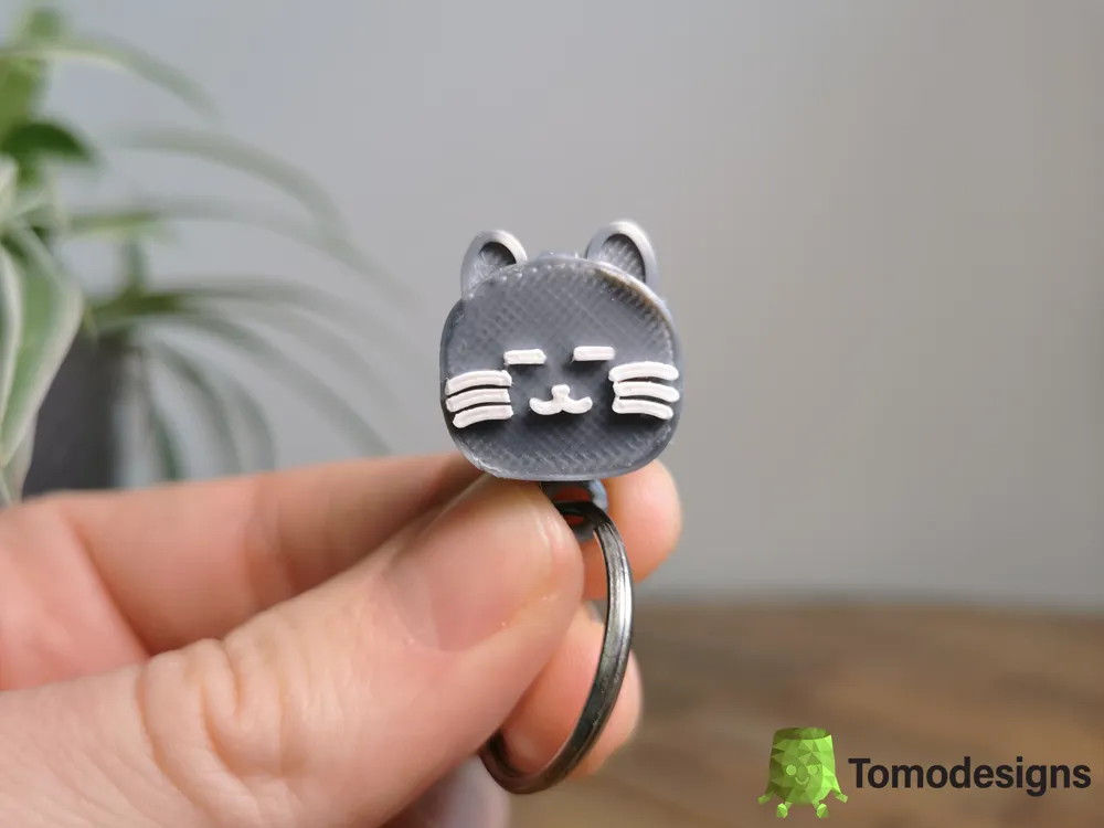 Mini Flip Cat Ears Keychain by TomoDesigns - MakerWorld