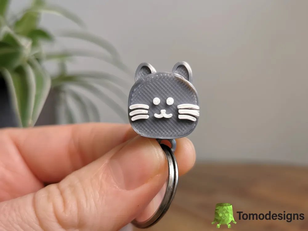 Mini Flip Cat Ears Keychain by TomoDesigns - MakerWorld