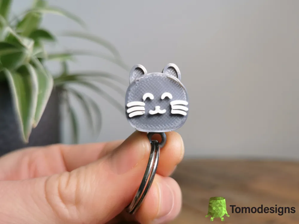 Mini Flip Cat Ears Keychain by TomoDesigns - MakerWorld