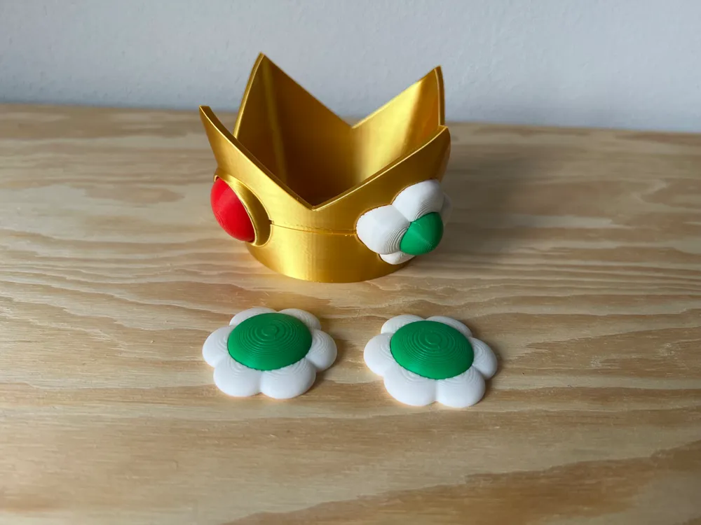 Princess Daisy Crown and Earrings - Free 3D Print Model - MakerWorld