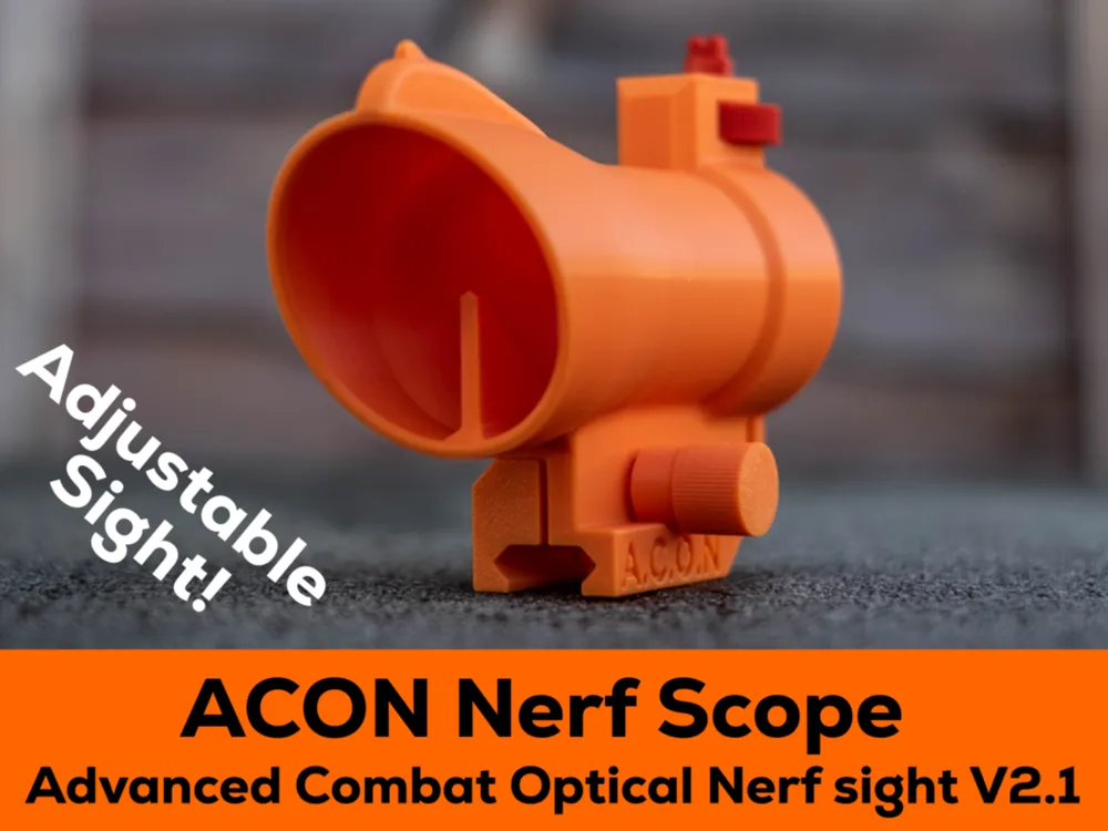 ACON - Advanced Combat Optical Nerf sight V2.1 - Free 3D Print Model ...