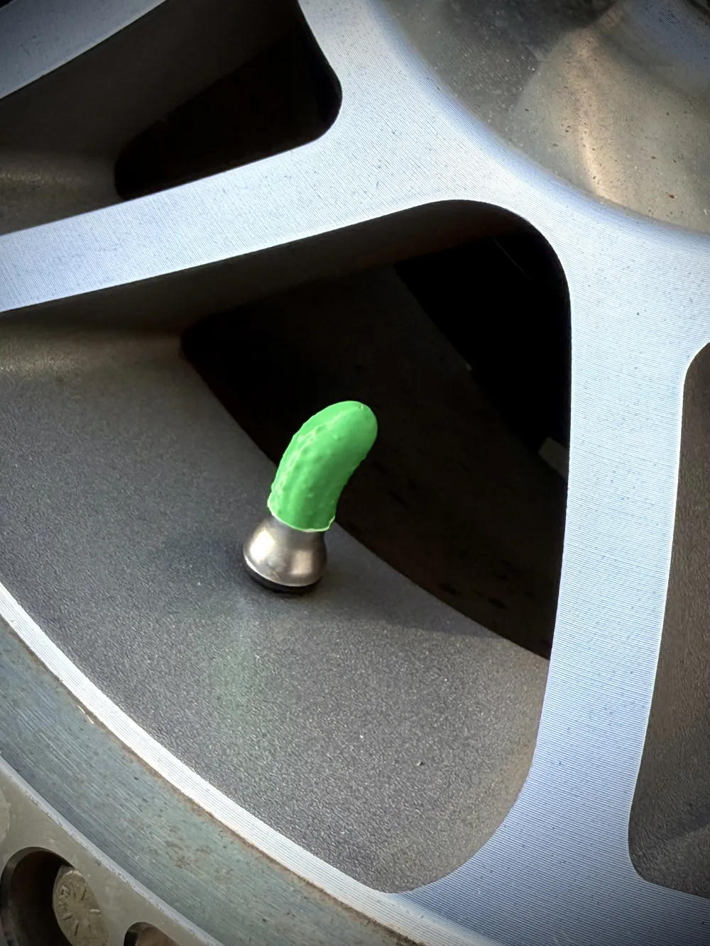 Pickle Valve Stem Caps - for cars and bikes! - Free 3D Print Model ...