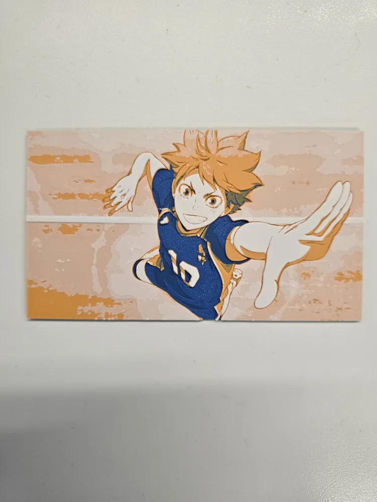 Hinata Boom jump - Haikyu - Hueforge - Bookmark by Deep designs MakerWorld: Download Free 3D Models