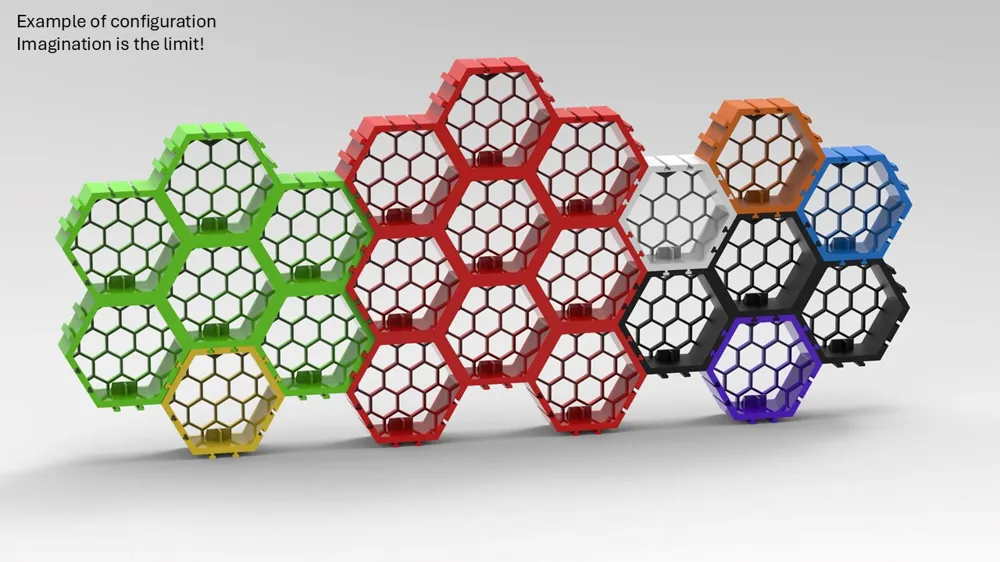 Legos minifigure display - hexagonal by Genepi - MakerWorld
