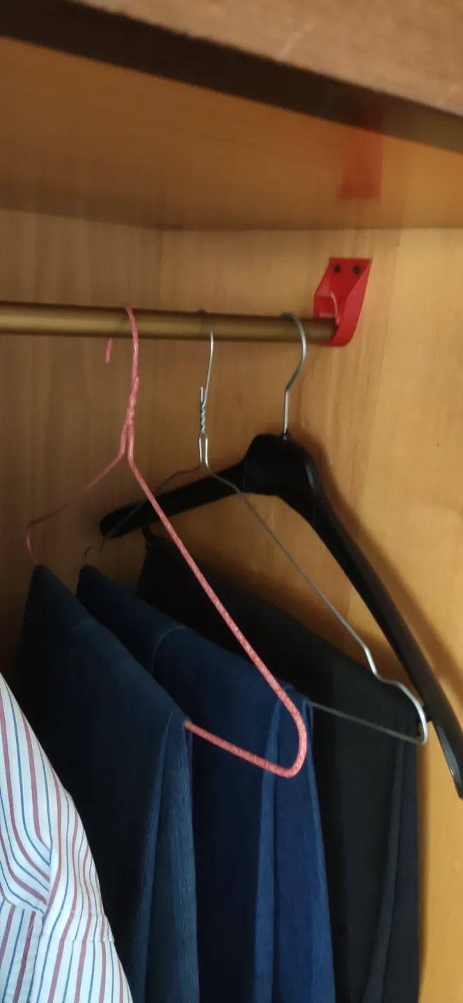 Soporte para Barra de Armario Gancho para Ropa Perchas de Armario ...