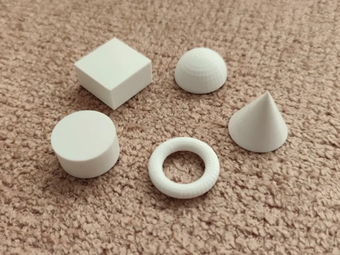 Geometric Shapes Test Print - Free 3D Print Model - MakerWorld