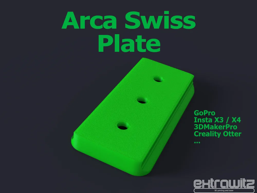 80mm Arca Swiss compatible plate (Moose, Otter) by extrawitz - MakerWorld