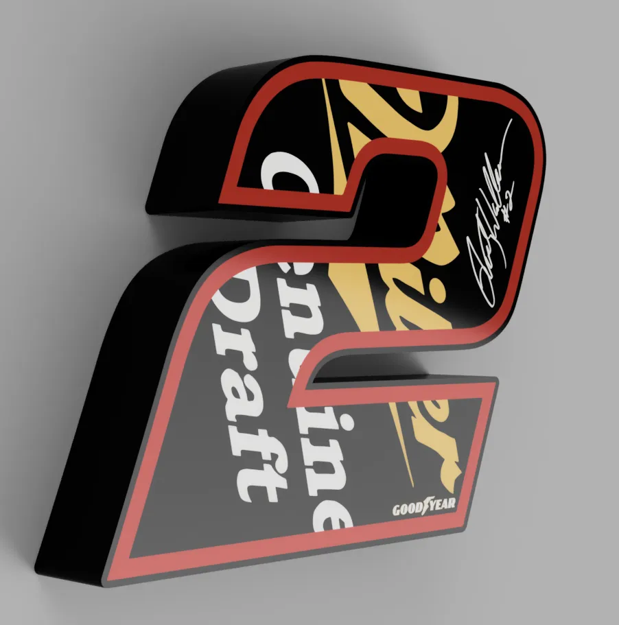 Rusty Wallace #2 Lightbox With Signature by cruizincris2006 - MakerWorld