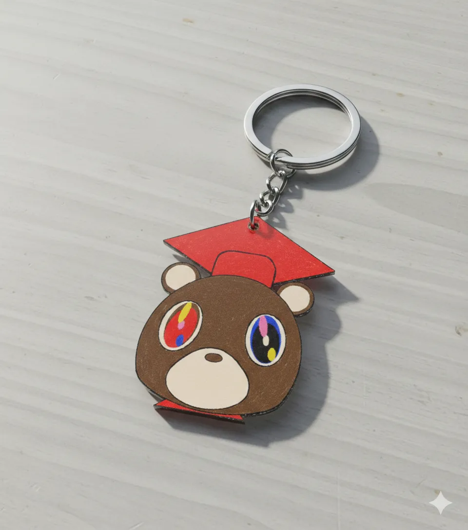 Kanye West Graduation Bear Keychain by Sir Mango MakerWorld: Download ...