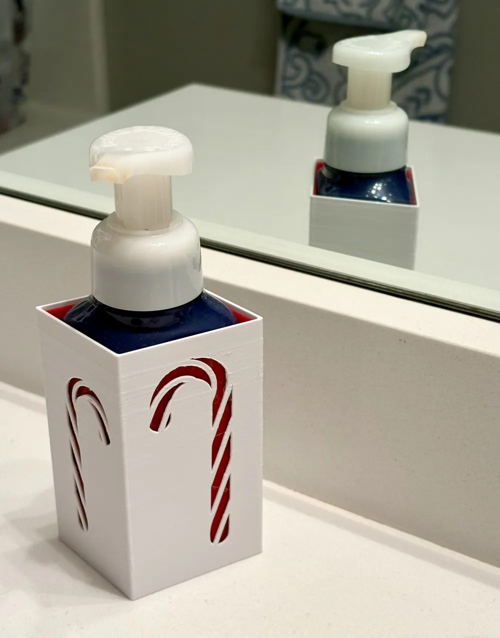 Candy Cane Sleeve for Hand Soap Dispenser - Free 3D Print Model ...