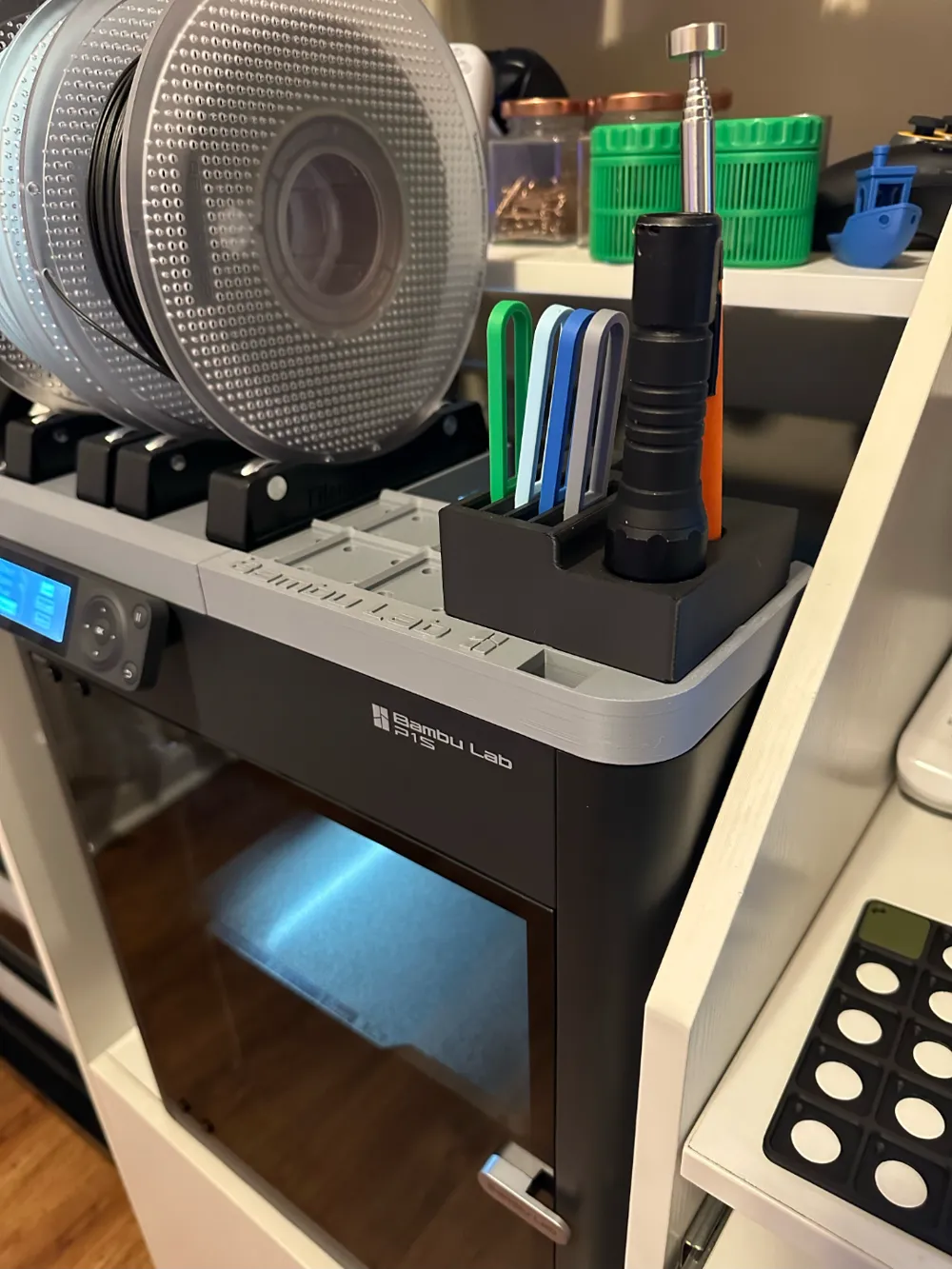 X1C/P1P/P1S Gridfinity top tool and spool holder by Sam MakerWorld ...