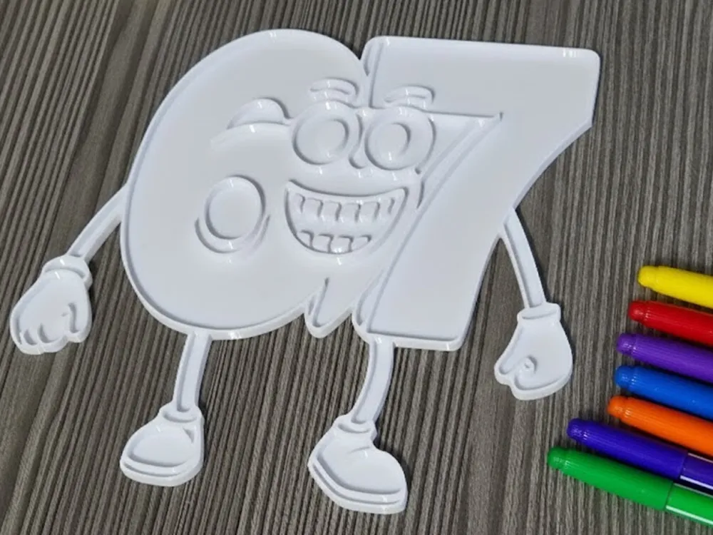Creative 67 – Craft DIY Coloring sixseven - Free 3D Print Model ...