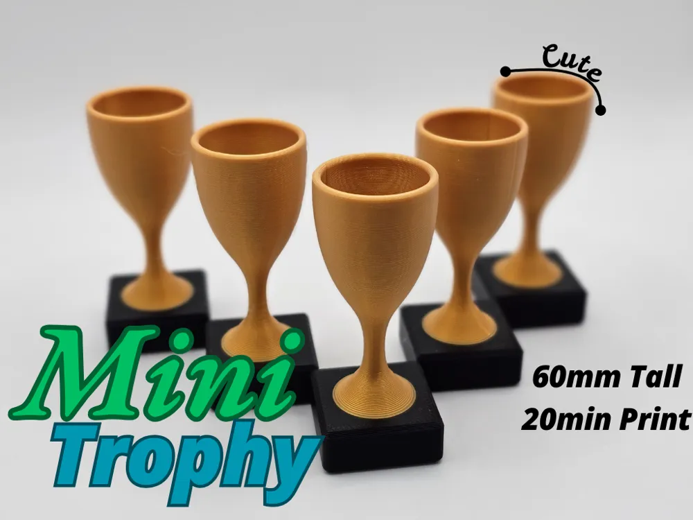 Mini Trophy (60mm Tall! 20min Print!) by Surreal Sonicus Studios ...