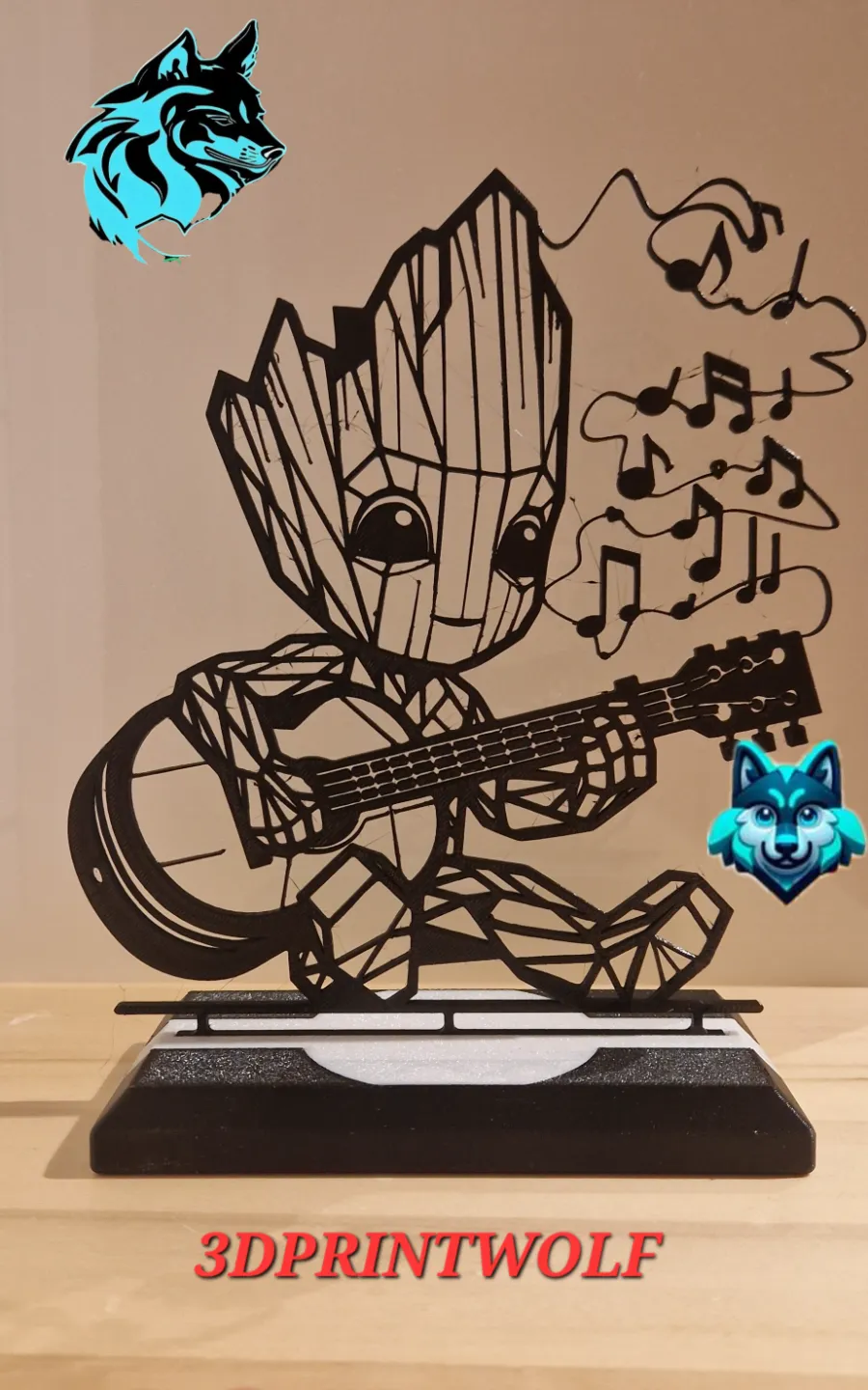 Kid Groot Playing a guitar V.2 by 3DPrintWolf MakerWorld: Download Free ...