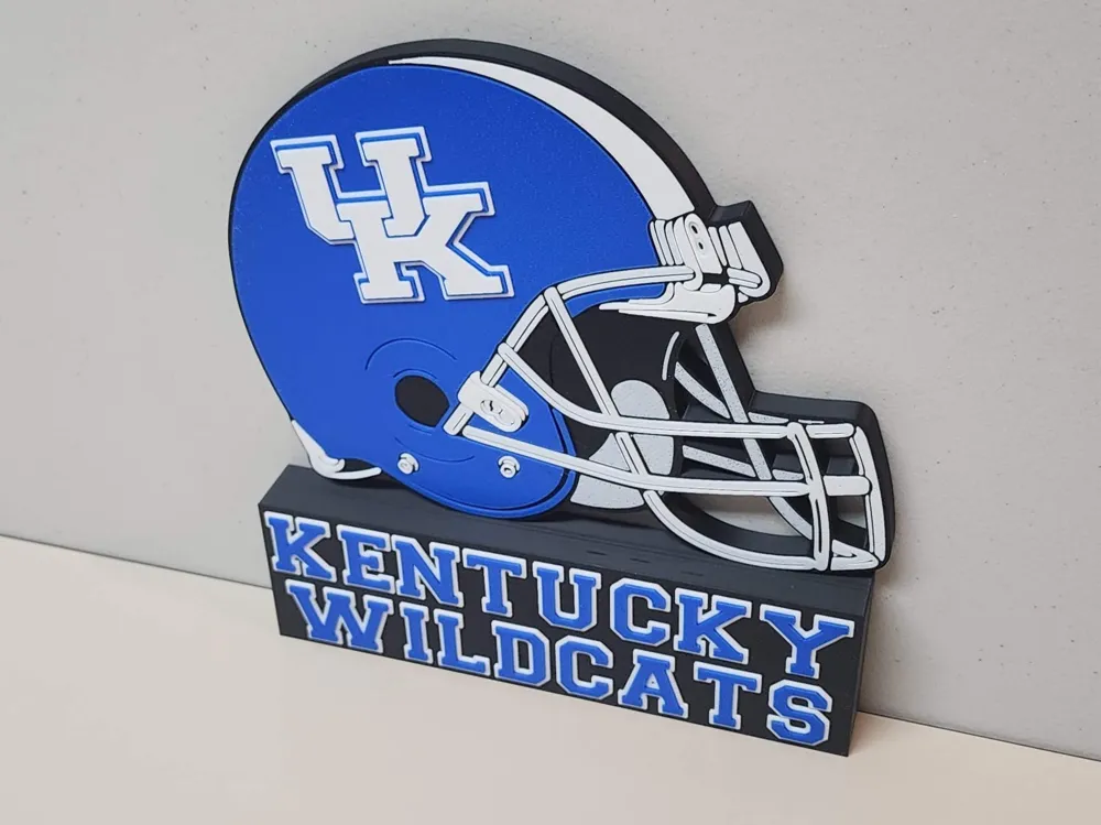 Kentucky Wildcats Helmet Wall or Desk Display - Free 3D Print Model ...
