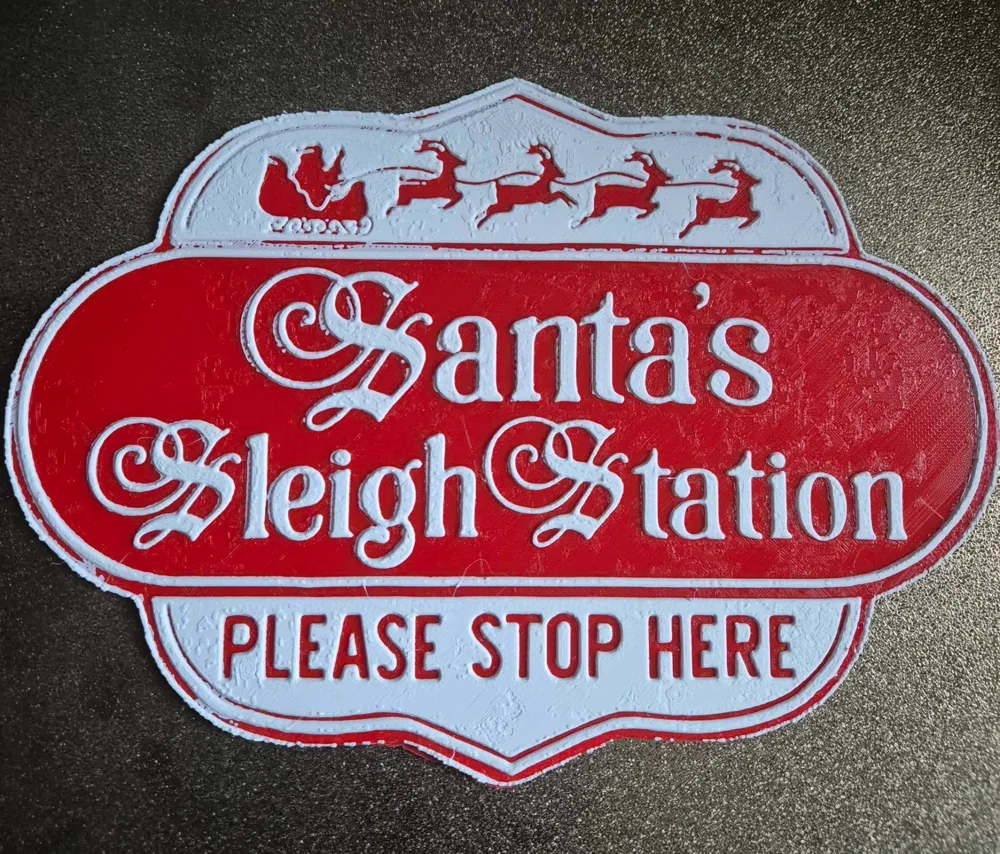 Santa sign by Dano - MakerWorld