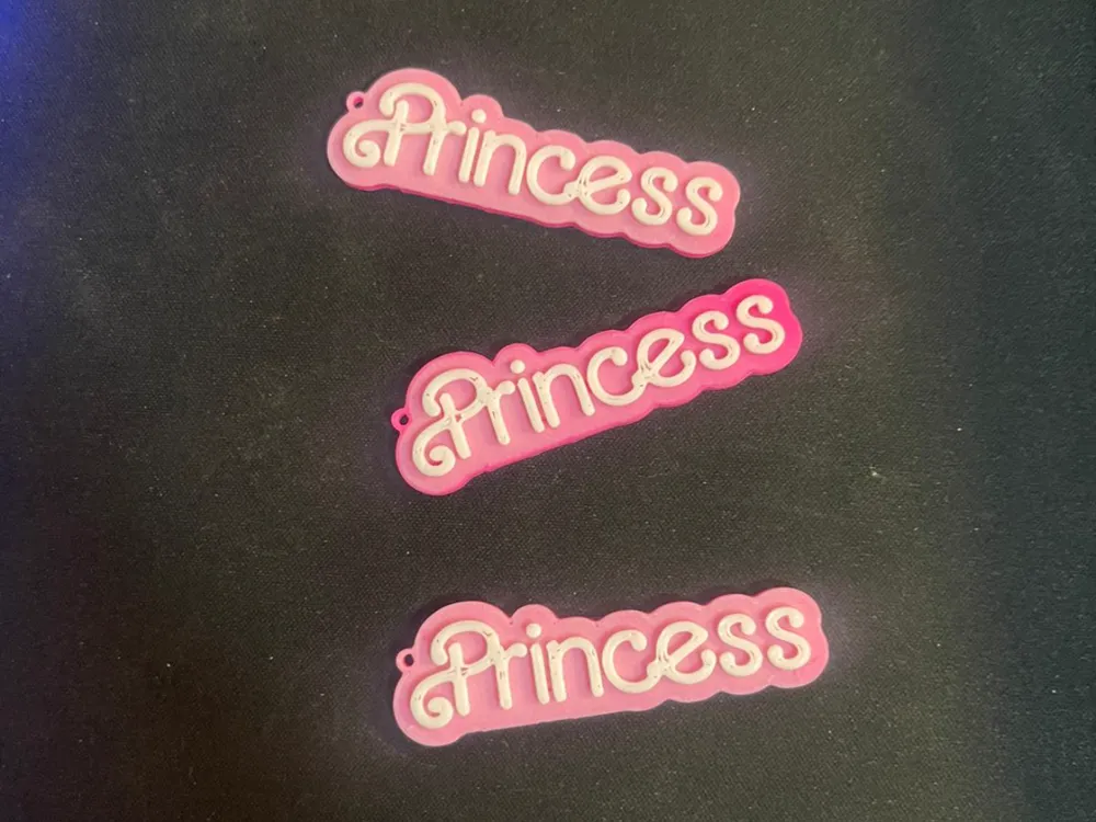 Pink princess keychain - Free 3D Print Model - MakerWorld