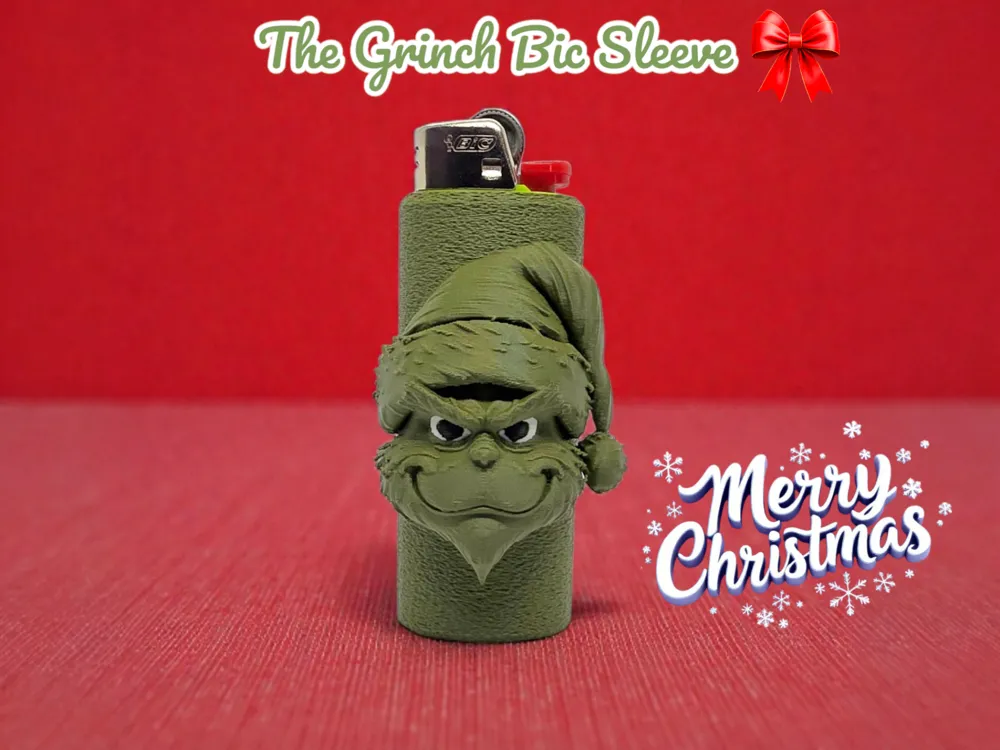 The Grinch Bic Sleeve - Free 3D Print Model - MakerWorld