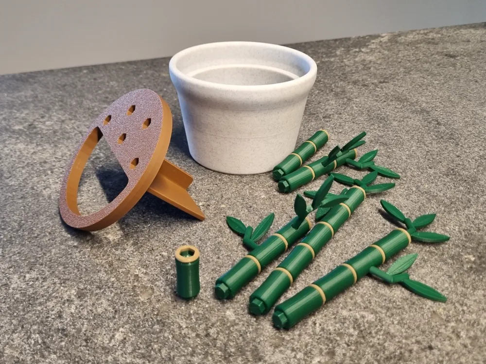 Modular Bamboo with Round Pot - Pen Holder by Arniel86 MakerWorld ...