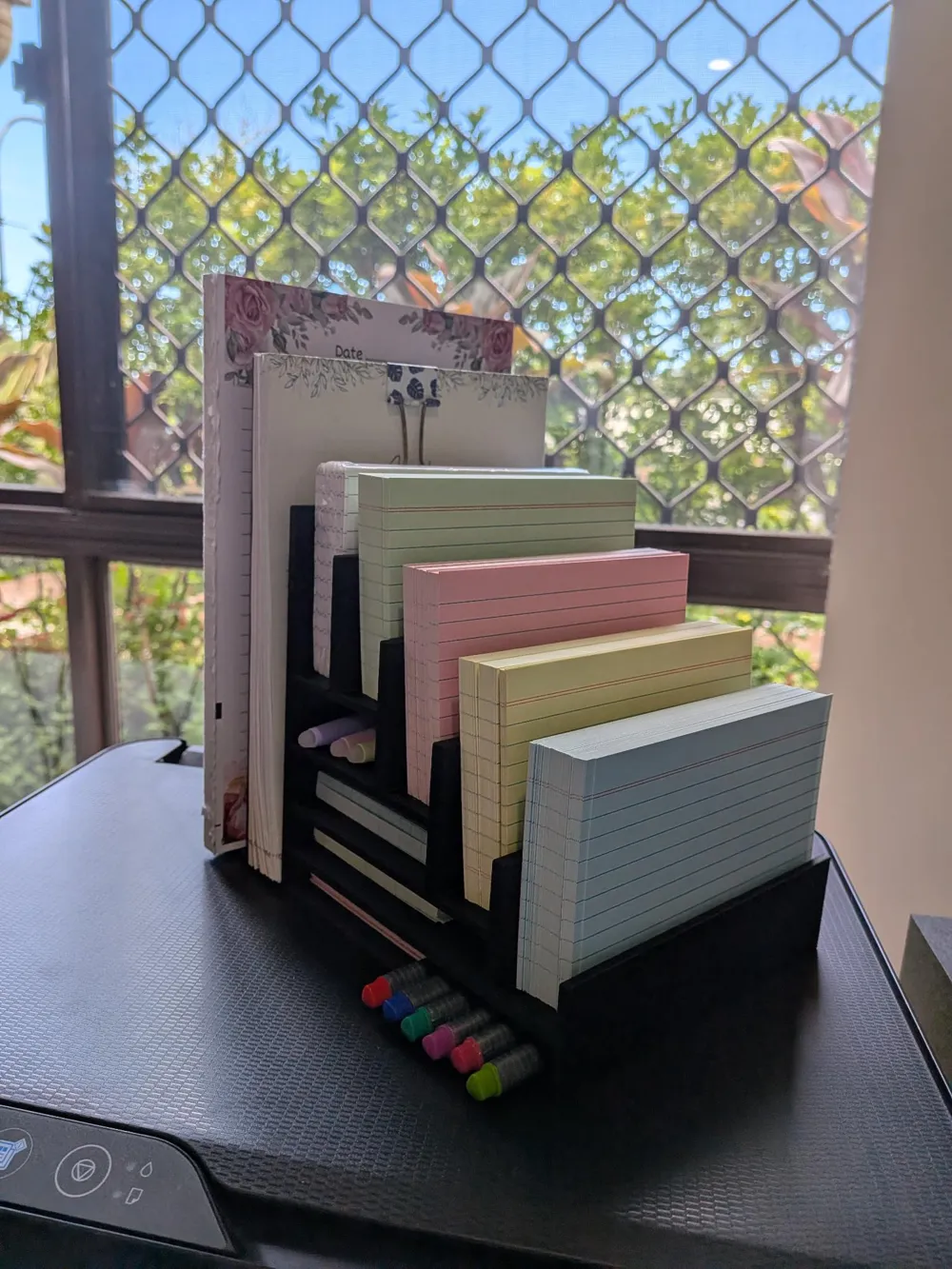 3 x 5 Index Card Holder & A5 Notebook Organiser - Free 3D Print Model ...