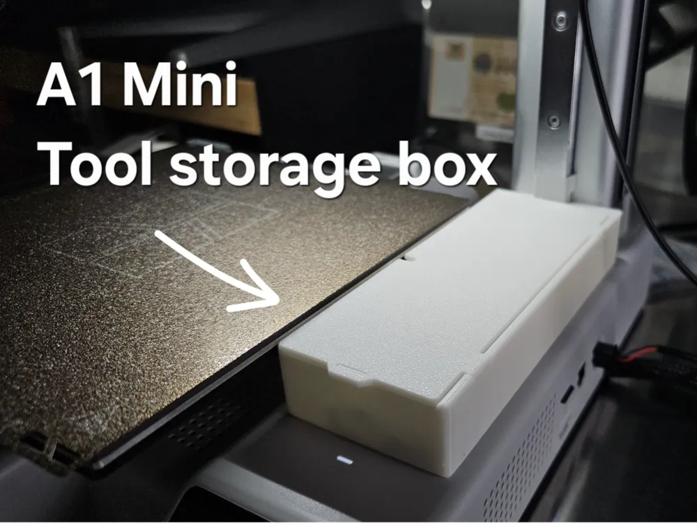 A1 mini tool storage box with hole in lid - Free 3D Print Model ...