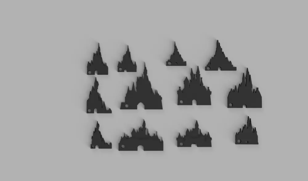 Disney Castle Keychains Collection by Miquel204151 - MakerWorld