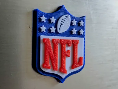 NFL Embossed Logo Fridge Magnets | Collection - MakerWorld
