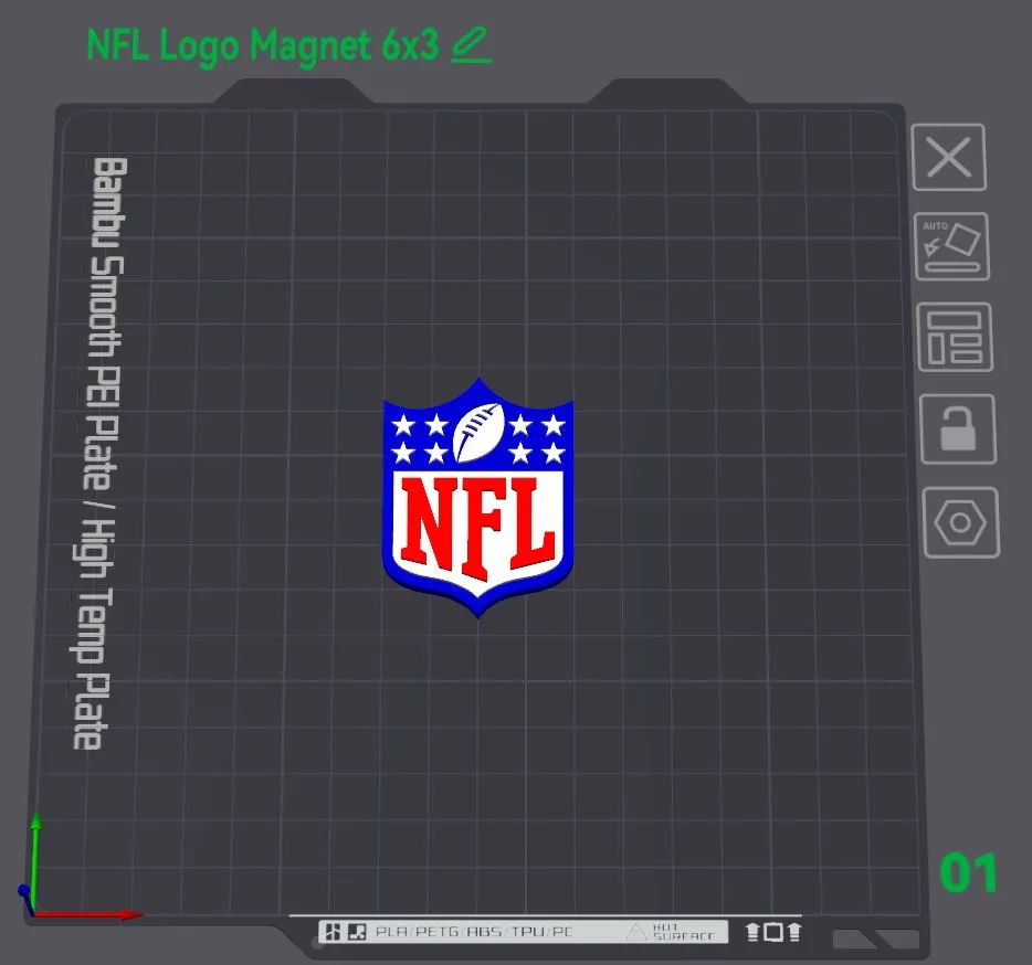 NFL Logo - Embossed Fridge Magnet by svenson - MakerWorld