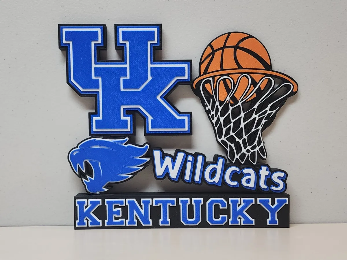 Kentucky Wildcats Basketball Wall/Desk Display - Free 3D Print Model ...