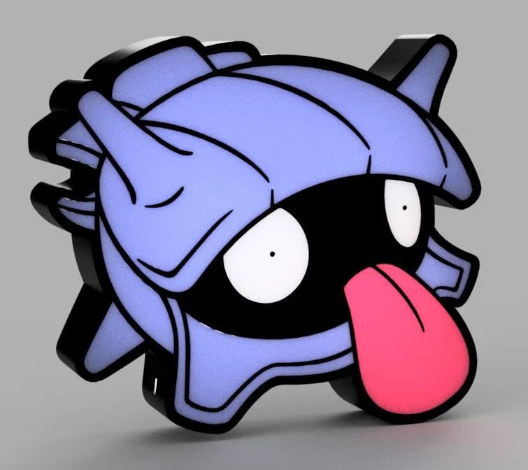 Pokemon - 0090 Shellder LED Lamp by BeeTee 3D - MakerWorld