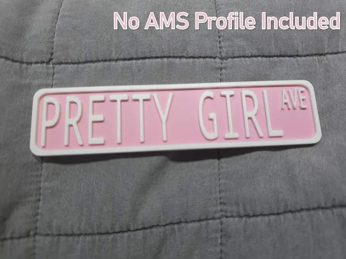 Pretty Girl Ave Plakette – Kostenloses 3D-Druckmodell – MakerWorld