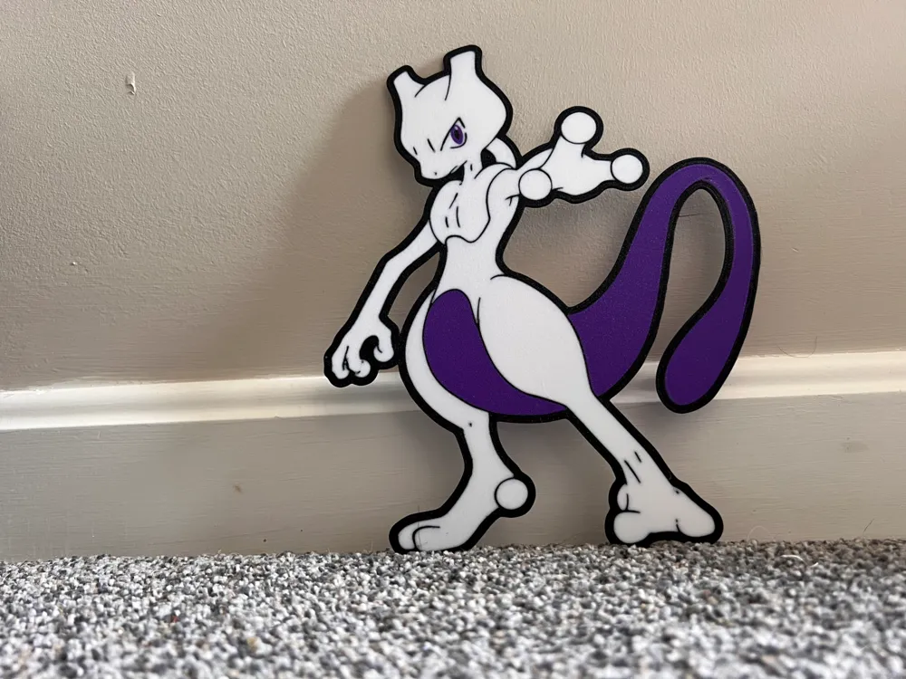 Pokemon - 0150 Mewtwo LED Lamp by BeeTee 3D - MakerWorld