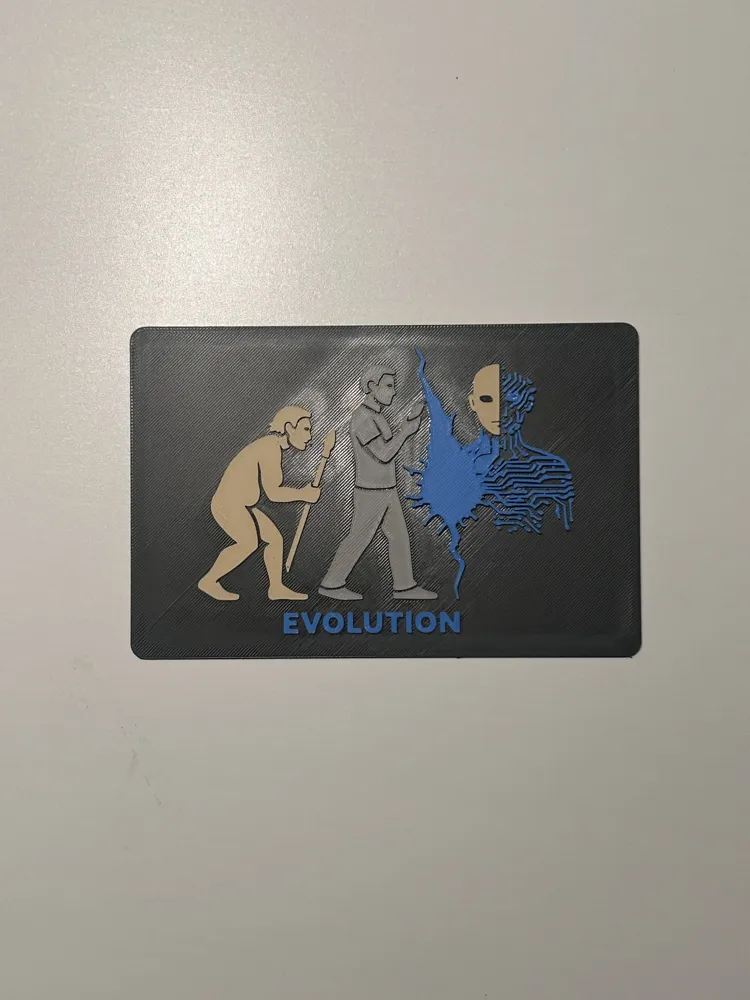 Human to AI – EVOLUTION | 3D Wall Art - Free 3D Print Model - MakerWorld