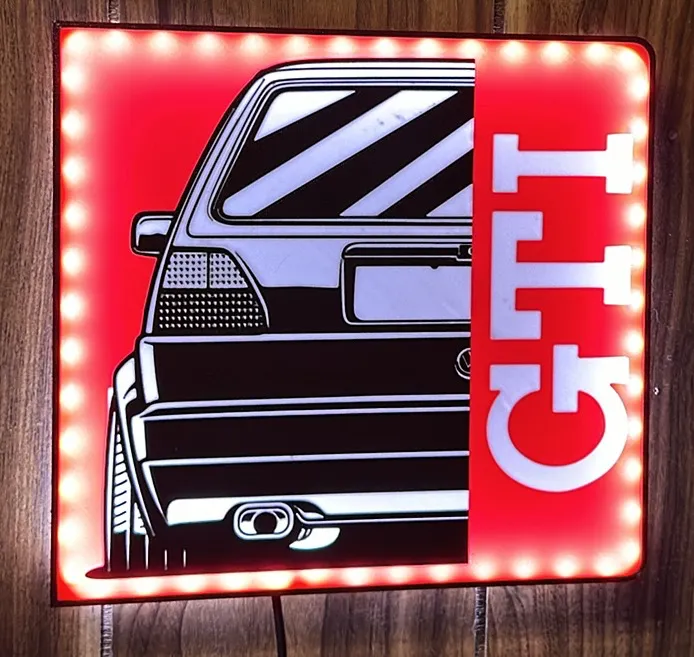 volkswagen mk2 gti lightbox by tropicgtiturbo - MakerWorld