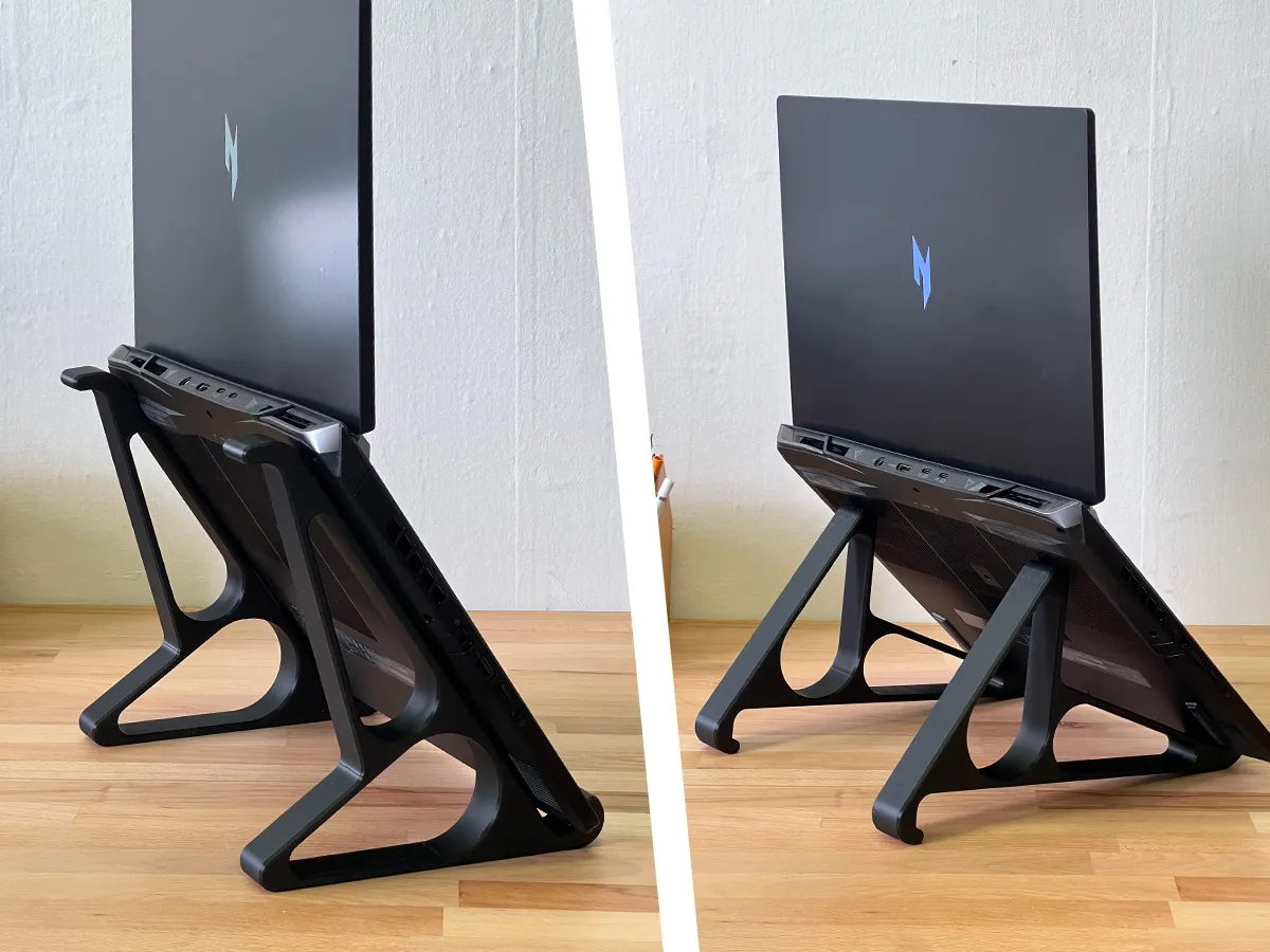 Supporto verticale per laptop con due opzioni di altezza - Modello di ...