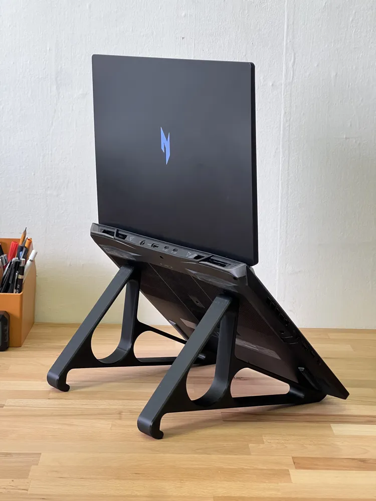 Vertical laptop stand with two height options - Free 3D Print Model ...