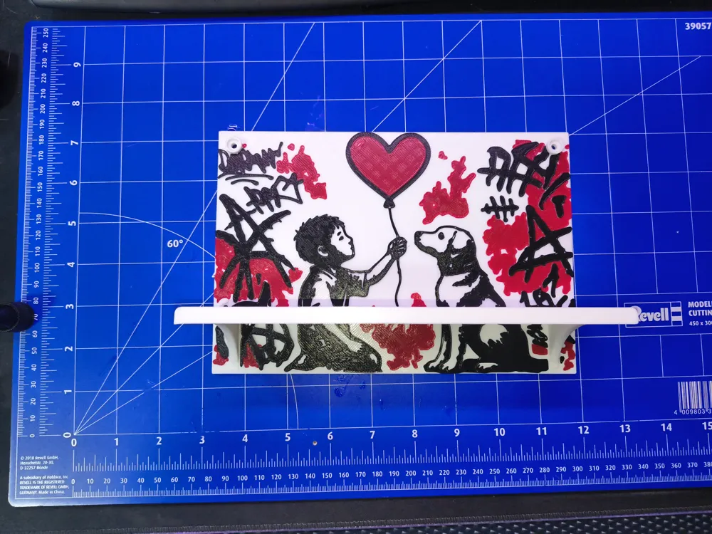 Urban Graffiti Shelf – Boy & Dog Heart Balloon - Free 3D Print Model ...