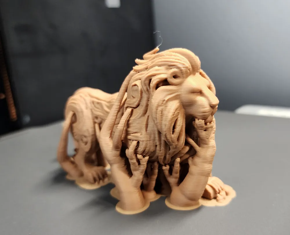 Wood-Carved Lion by Triple G Workshop - MakerWorld