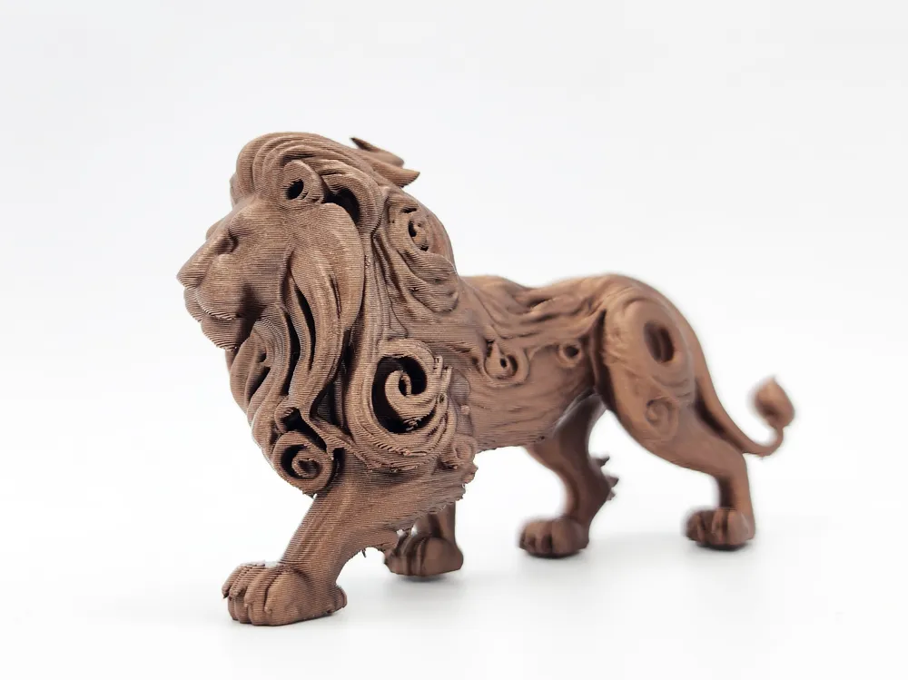 Wood-Carved Lion by Triple G Workshop - MakerWorld