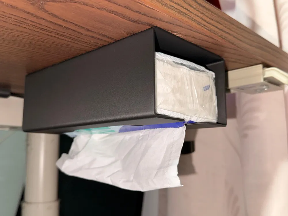 Customizable Under desk tissue holder - Free 3D Print Model - MakerWorld