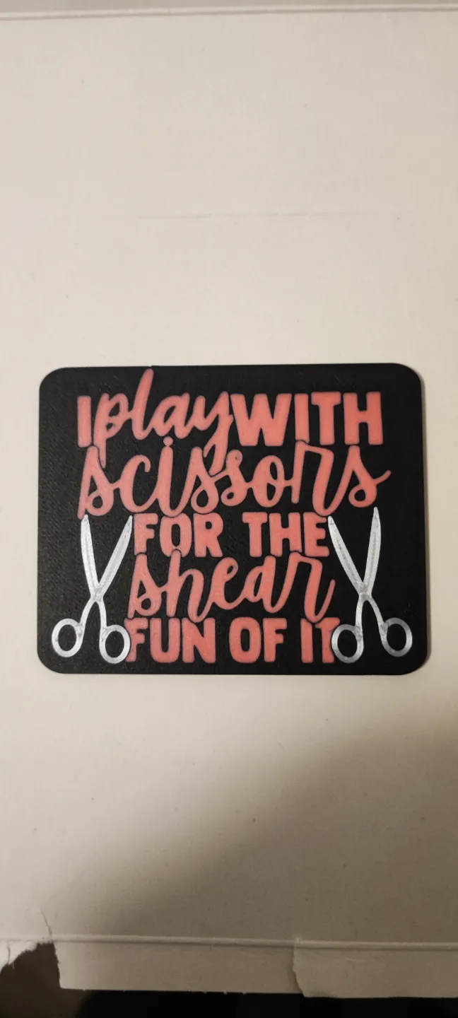 i play with scissors sign by peace or pieces - MakerWorld