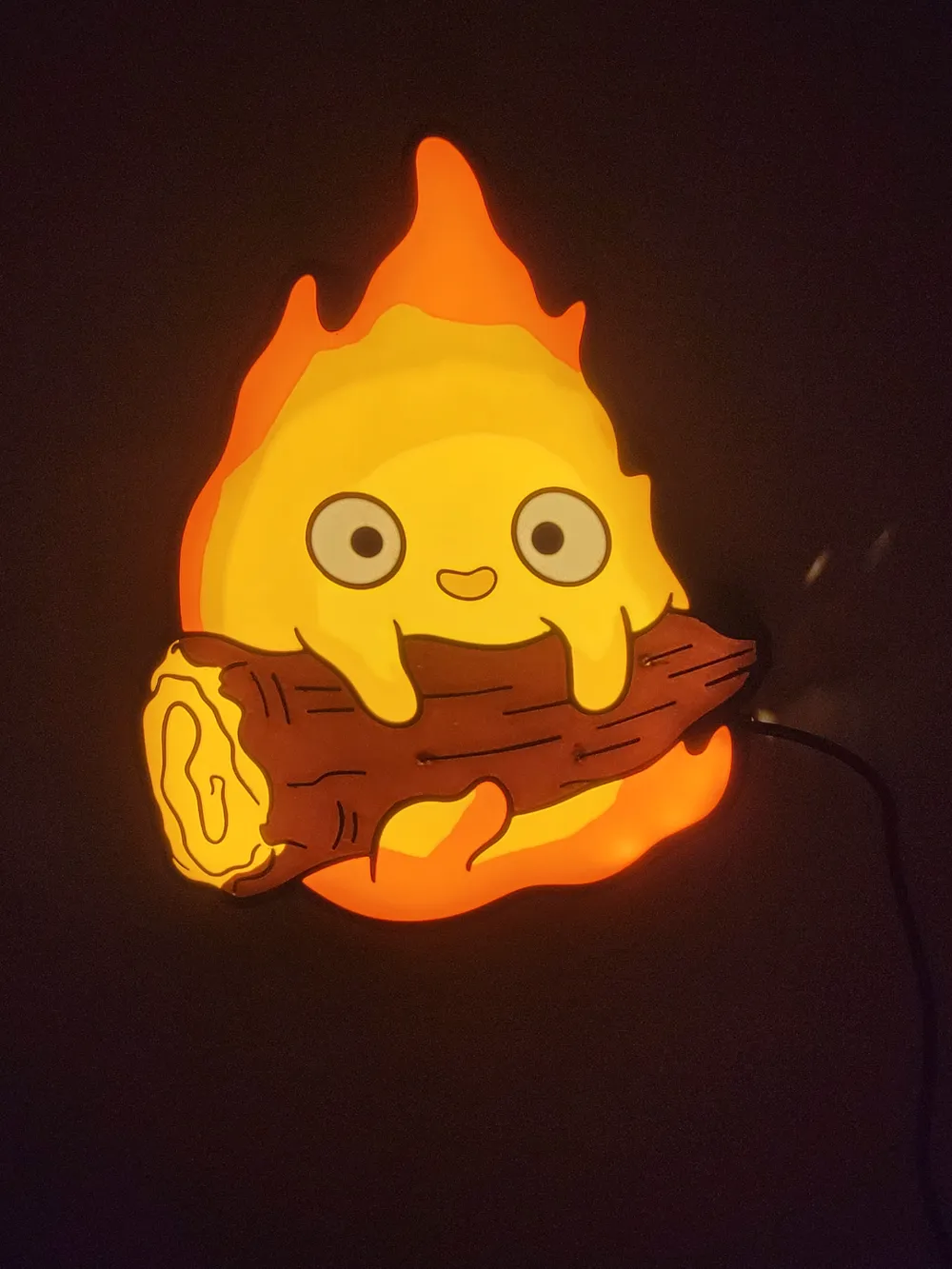 Calcifer Howl's Moving Castle LED Lightbox by Ronzoguy - MakerWorld