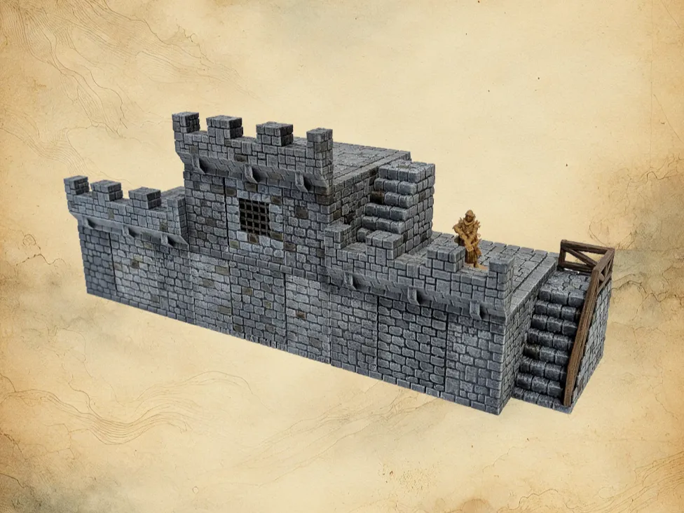 Forgotten Village 1C - Modular Fortified Wall - Free 3D Print Model ...