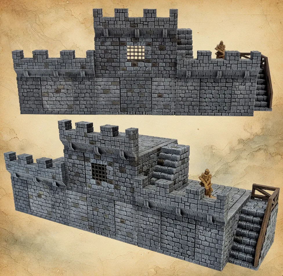 Forgotten Village 1C - Modular Fortified Wall - Free 3D Print Model ...