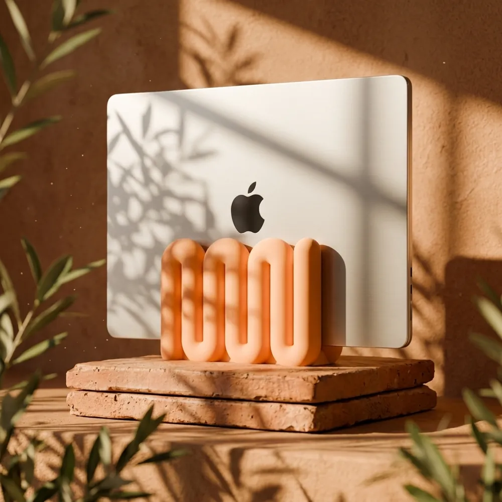 Wibble Aesthetic Laptop Stand. Vertical Wibble Ver - Free 3D Print ...